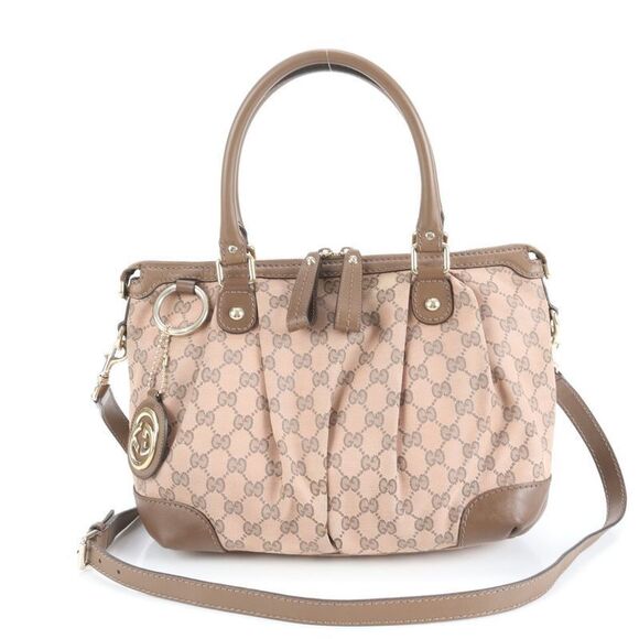 Gucci | Bags | Gucci Gg Canvas Sookie Leather 2way Shoulder Bag ...